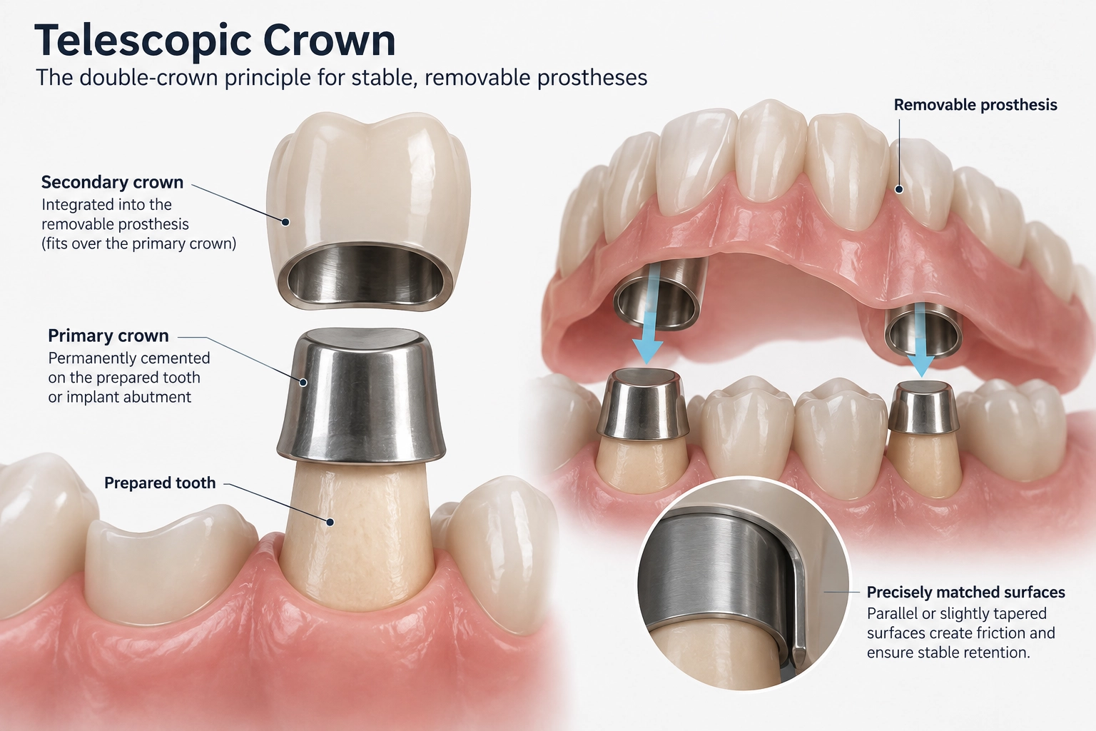 Telescopic Crowns: Design & CAD/CAM Milling Guide